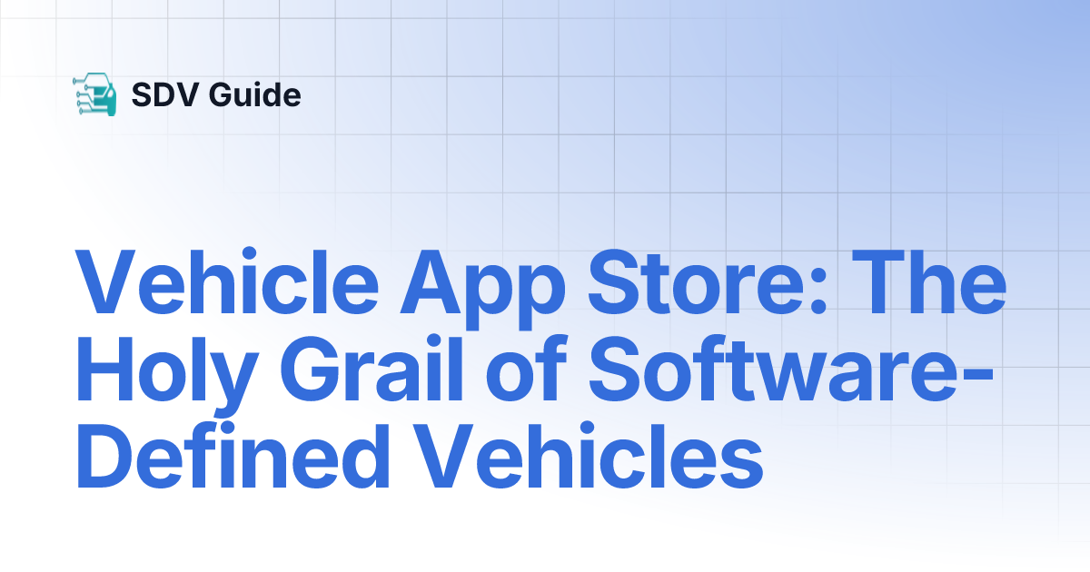 Vehicle App Store: The Holy Grail of Software-Defined Vehicles | SDV Guide